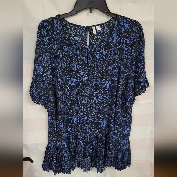 Cato | Tops | Cato Blue Floral Blouse 82w | Poshmark